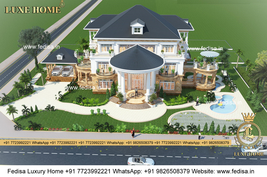 3d House Plans Indian Style Luxury Modern Villas Wall Decoration Ideas ...