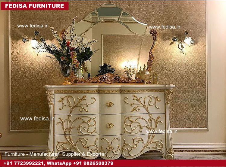 Antique Dressing Table, Simple Vanity Table Curved Dressing Table