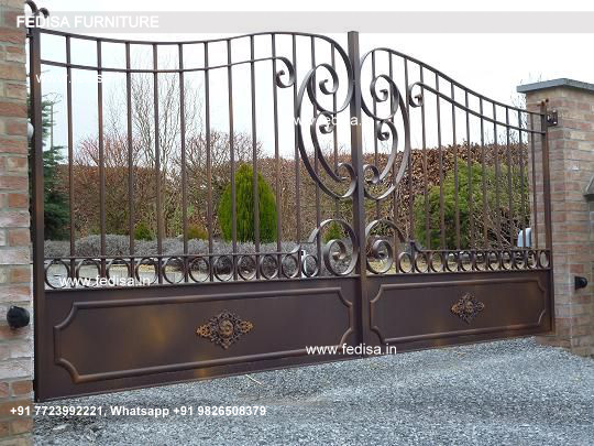 Boundary Wall Design With Grill Steel Square Pipe Gate Design Simple ...