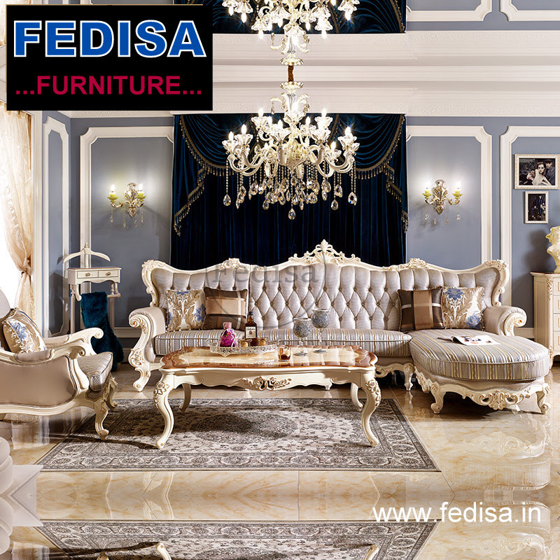 Classical Luxury l shape sofa, bharat lifestyle l shape sofa living ...