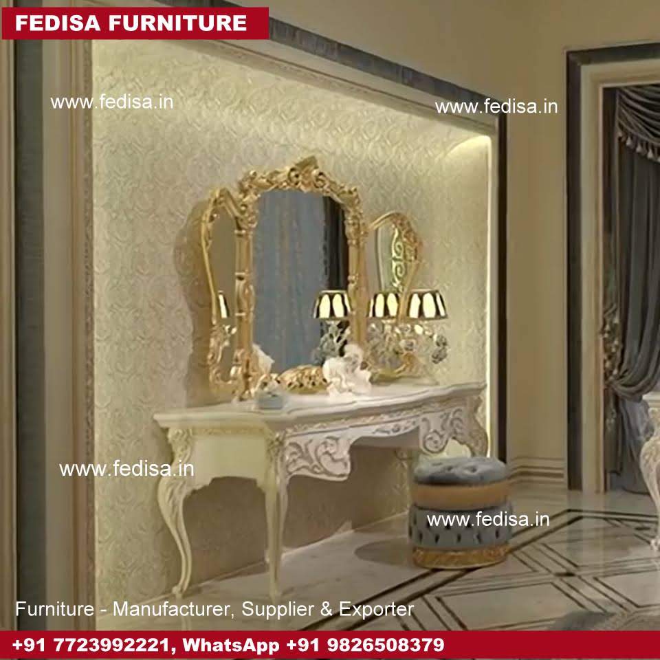 Compact Dressing Table, Large White Dressing Table Crystal Dressing ...