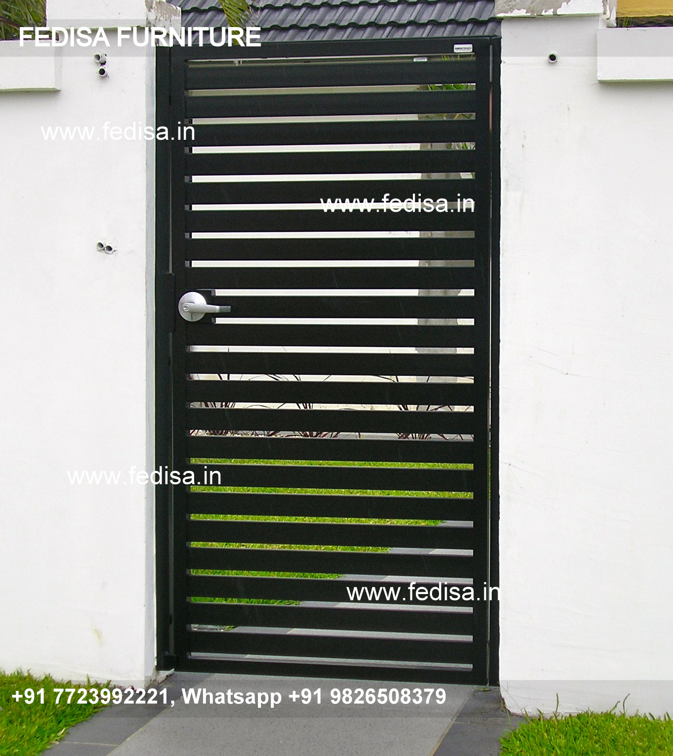 Compound Wall Gate Design Steel Ss Gate Boundary Wall Design With Gate ...