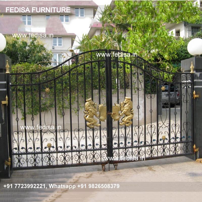 Compound Wall Gate Modern House With Gate Fibre Ka Gate Pipe Wala Gate ...