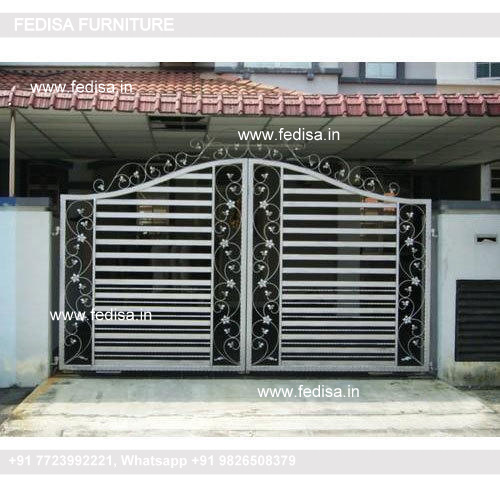 Compound Wall Gate Modern House With Gate New Gate Design For Home Pipe ...