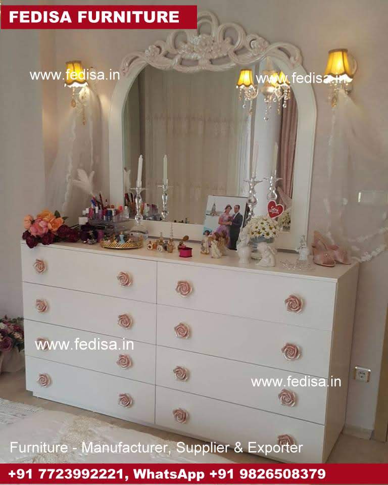 Corner Dressing Table, Makeup Vanity Table With Drawers Antique ...