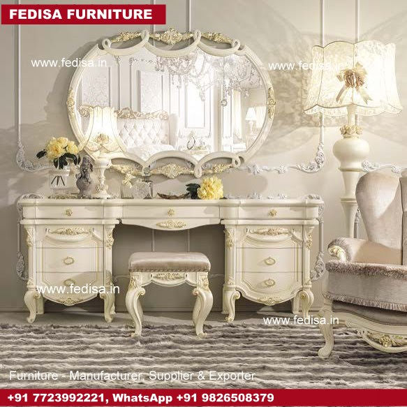 Corner Dressing Table, Portable Dressing Table Modern Makeup Vanity ...