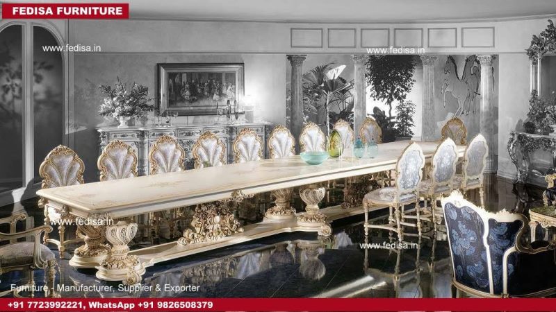 Dining Table Set 4 Seater Single Leg Rectangular Dining Table 464 Piece ...