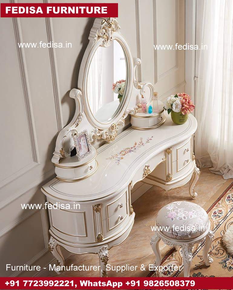 Dressing Table With Drawers, Makeup Set Table Custom Dressing Table