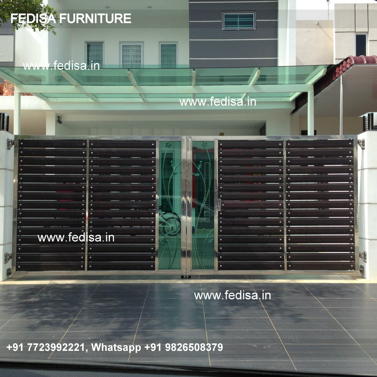 Folding Gate Design For Home Modern Iron Fence Gate Ke Pillar Ki Design ...