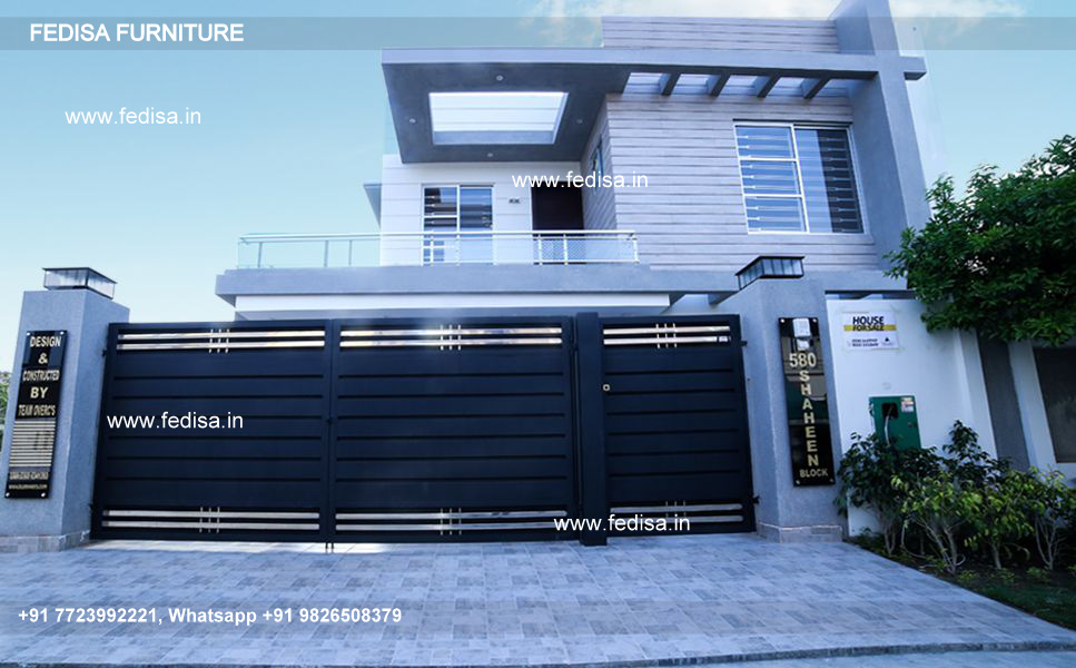 Front Gate Designs For Houses Modern House With Gate Small Grill Gate ...