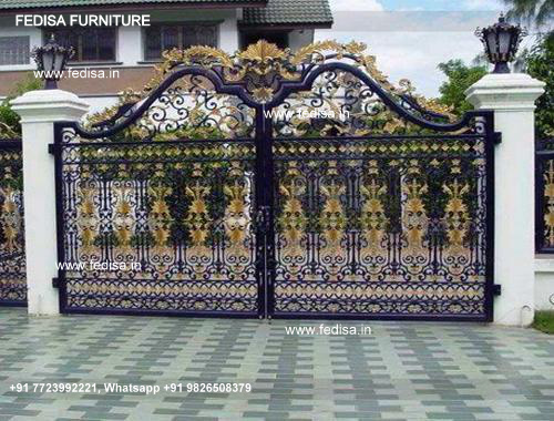 Gate Decoration Modern House With Gate Maharaja Gate Simple Design Pipe ...