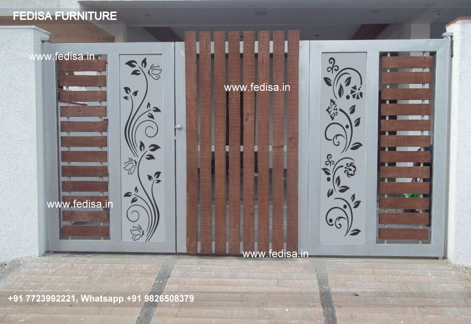 Gate Design 3150 Modern Metal And Wood Fence Contemporary Wooden Gates ...