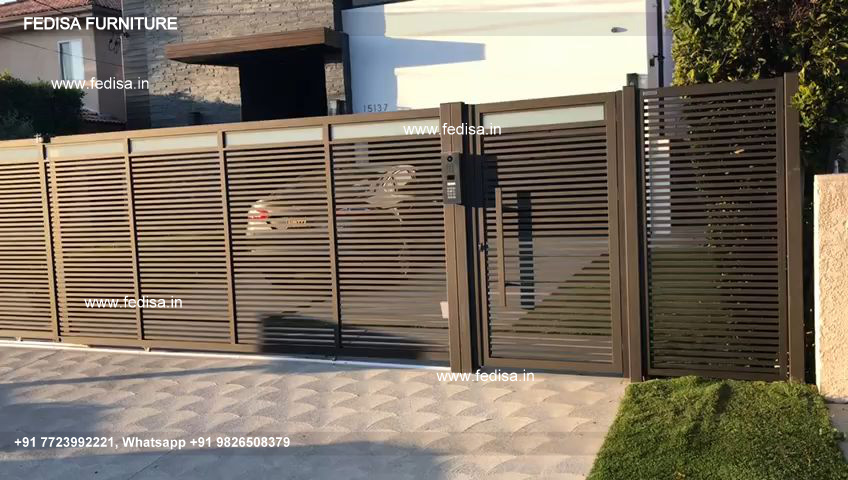 Gate Ka Colour Modern Iron Fence Designs Steel Gate Flower Design Pipe ...