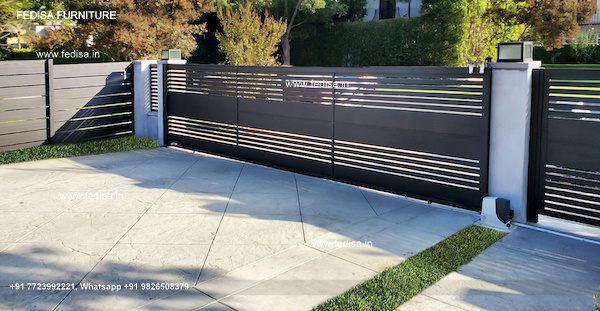 Gate Paint Design Modern Iron Fence Designs House Gate Pillar Design ...