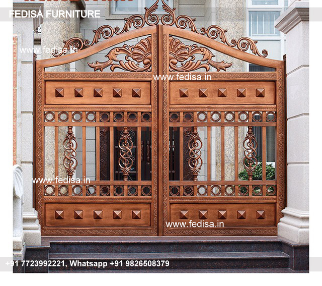 Gate Pillar Design And Construction Modern Iron Fence 114 Feet Main ...