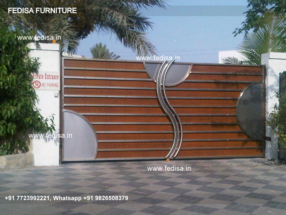 Gate Pillar Design And Construction Modern Metal And Wood Fence Steel ...