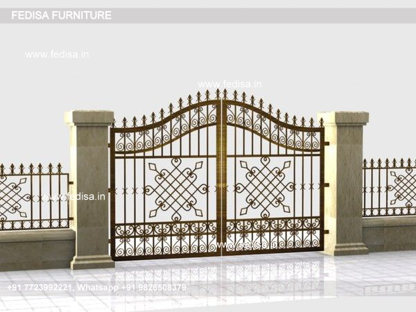 Home Wall Design With Gate Modern House With Gate Gate Stainless Design ...