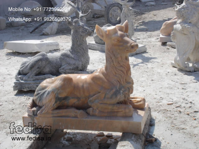 Large Stone Dog Statues Life Size Wolf Statue Cow Garden Ornament