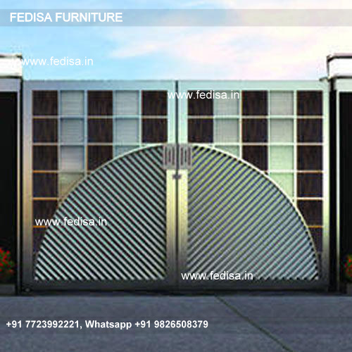 Lohe Ka Gate Simple Modern Iron Fence Designs Round Gate Design Pipe ...