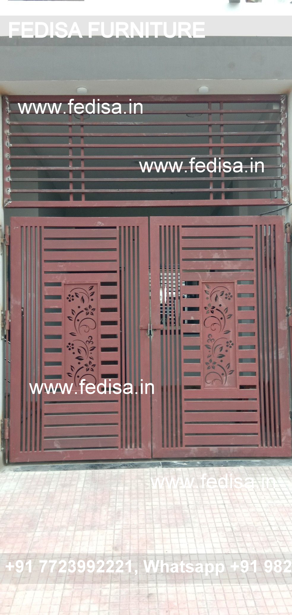 Lohe Ka Gate Single Modern Metal And Wood Fence Dwar Gate Ki Design ...