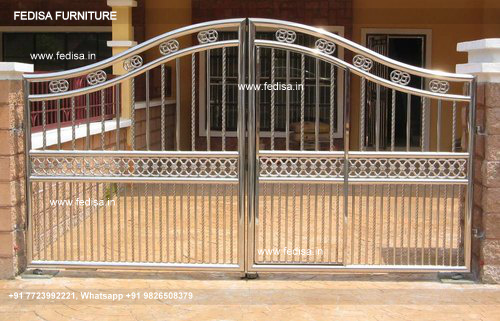 Lohe Ke Gate Ki Design Modern Metal And Wood Fence Main Gate Diwar ...