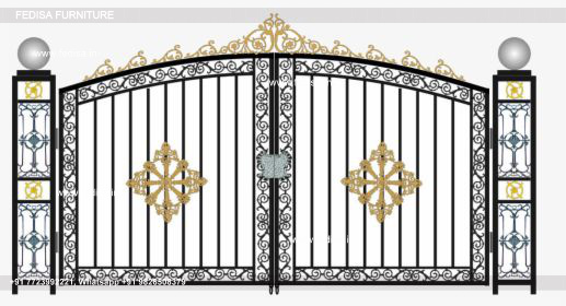 Low Cost Simple Gate Design For Small House Modern Metal And Wood Fence ...