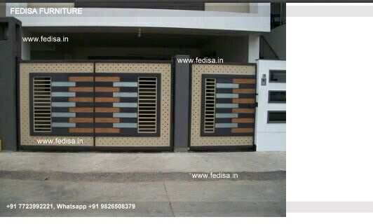 Low Cost Simple Main Gate Design Steel Plate Gate Design 142 Feet Iron ...
