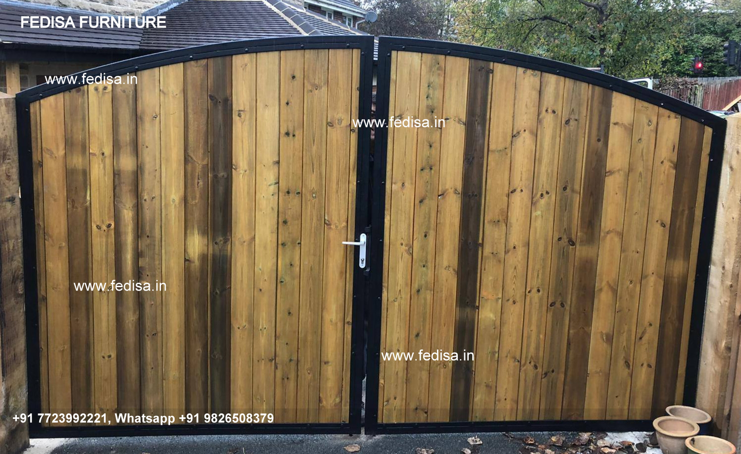 Maharaja Gate Lohe Ka Steel Square Pipe Gate Design Round Main Gate ...