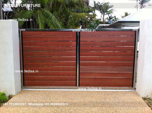 Main Gate Colour Steel Ss Gate Four Fold Main Gate Design Steel Ka Gate ...