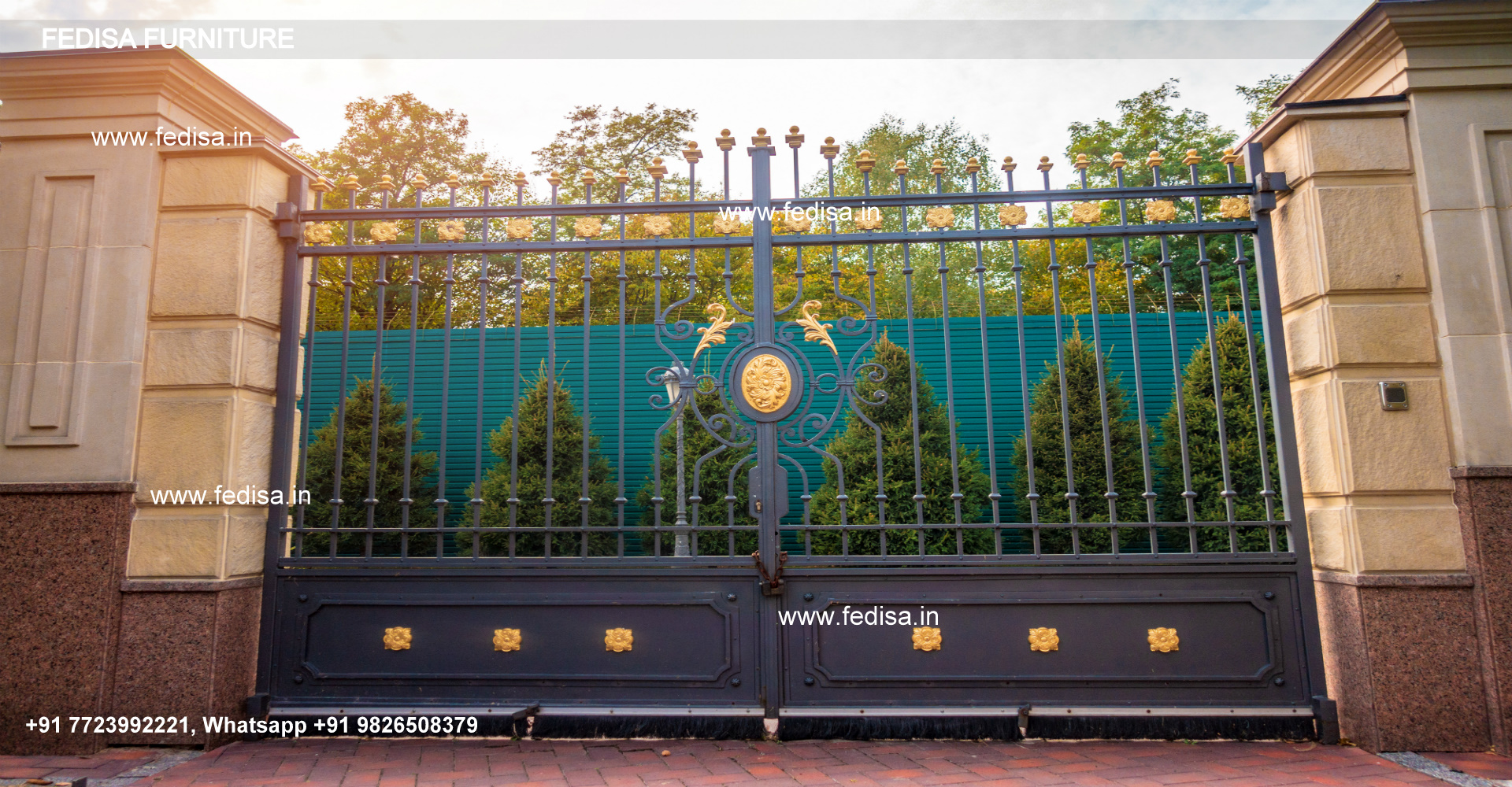 Main Gate Design 2020 Steel Steel Plate Gate Design 144 Feet Main Gate ...