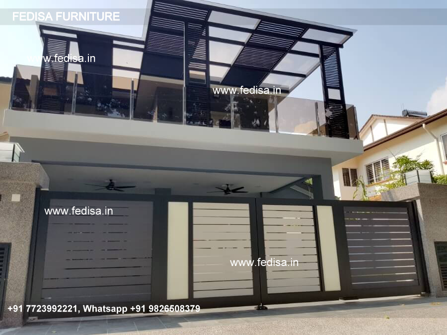 Main Gate Design 4280 Modern House With Gate Home Front Steel Gate ...