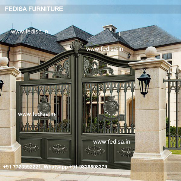 Main Gate Grill Design For Home Modern House With Gate Fancy Iron Main ...