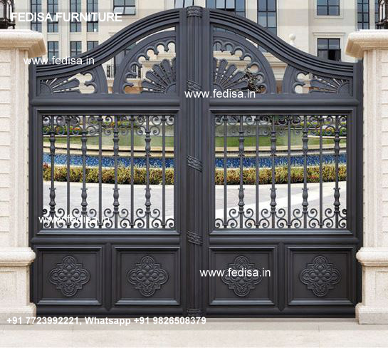 Main Gate Grill Design Modern Metal And Wood Fence Iron Steel Gate ...
