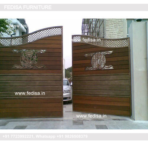 Main Gate Laser Cutting Gate Design Modern Metal And Wood Fence Gate ...