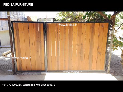 Main Gate Pillar Design Modern Metal And Wood Fence Chadra Gate Design ...