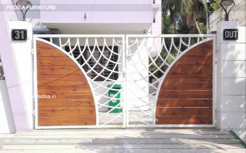 Main Gate Pillar Design Strong Gate Design Compound Wall With Grill ...