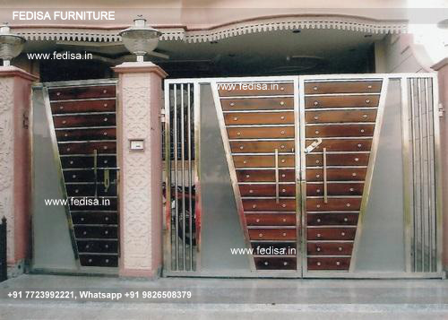 Main Gate Wall Design For Home Modern Iron Fence Designs Main Gate Lock ...