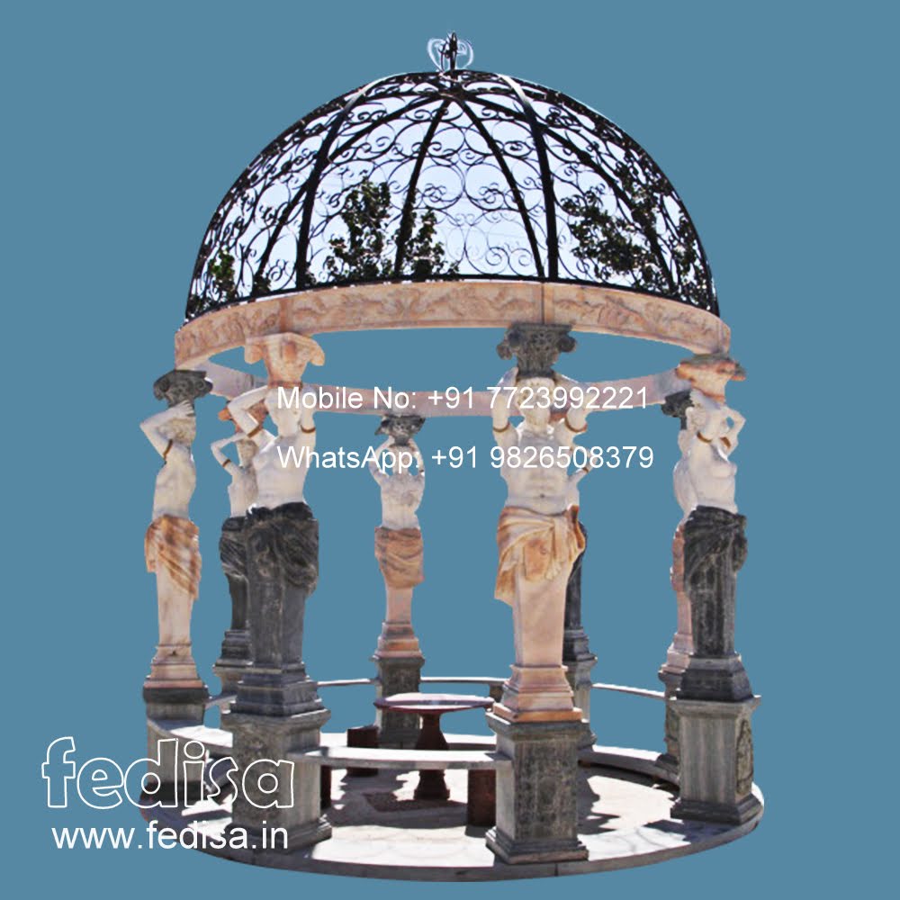 Marble Gazebo, Enclosed Gazebo Wrought Iron Pergola Havana Gazebo