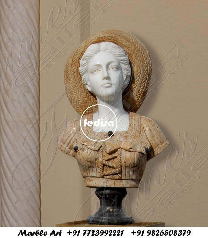 Marcus Aurelius Marble Bust Antique Bust Statue Male Torso Bust Sculpture