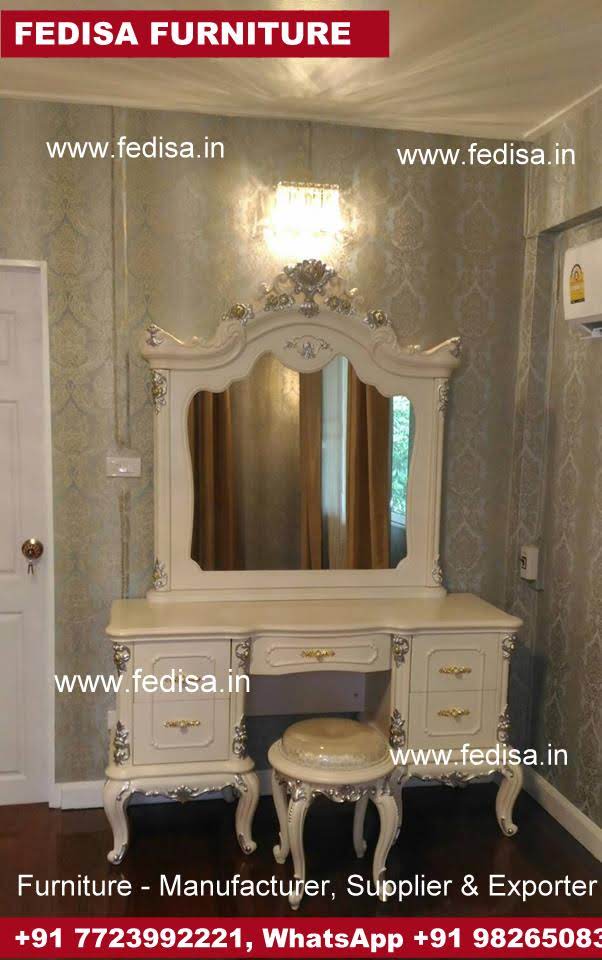 Mirrored Dressing Table, Slim Dressing Table With Drawers Dressing ...