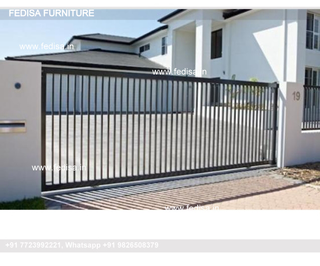 Modern Front Wall And Gate Designs Steel Single Door Gate Design Main ...