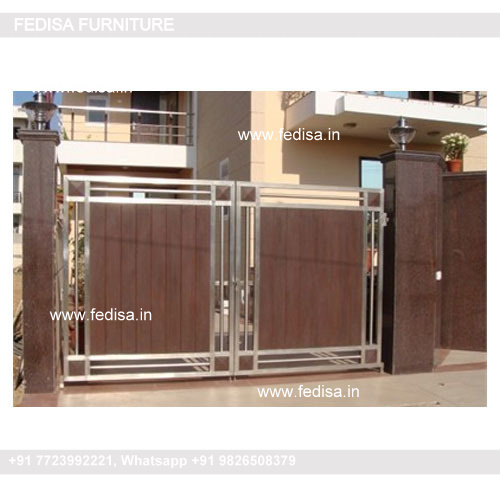 Modern Front Wall And Gate Designs Strong Gate Design Gate Outside ...