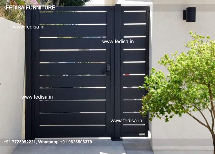 Modern Gate Design 11222 Steel Square Pipe Gate Design Main Gate Cement ...