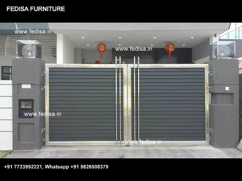 Modern Gate Pillar Design Modern House With Gate Cnc Design For Gate ...