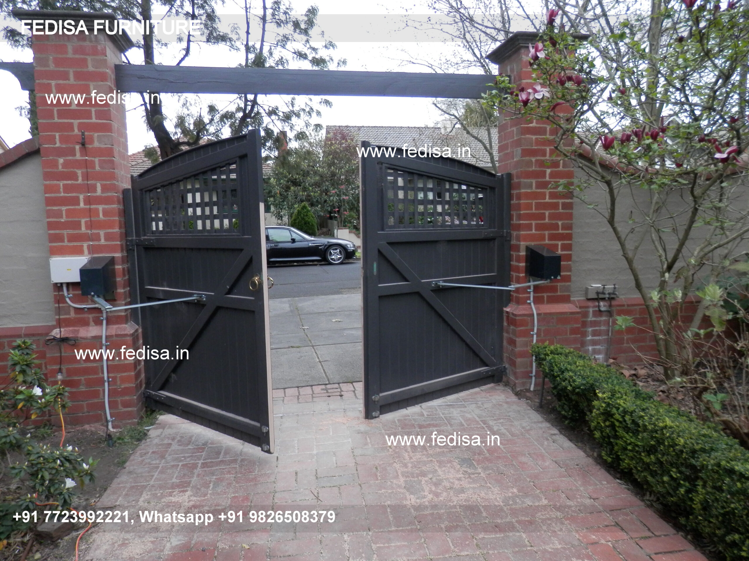 Modern Gate Pillar Design Steel Square Pipe Gate Design Steel Grill ...