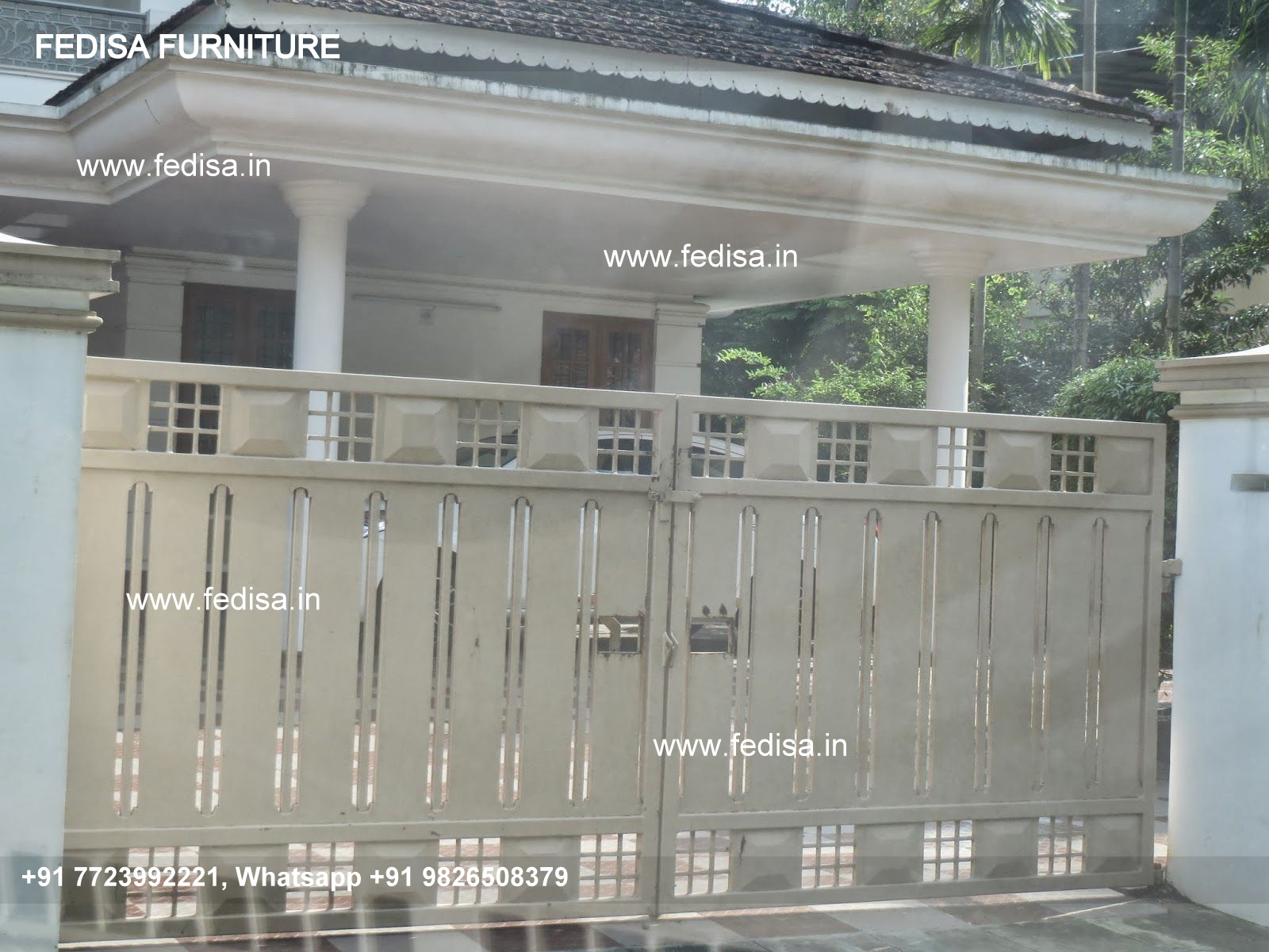 Modern Gate Pillar Design Steel Temple Gate Design Aluminum Gate Design ...