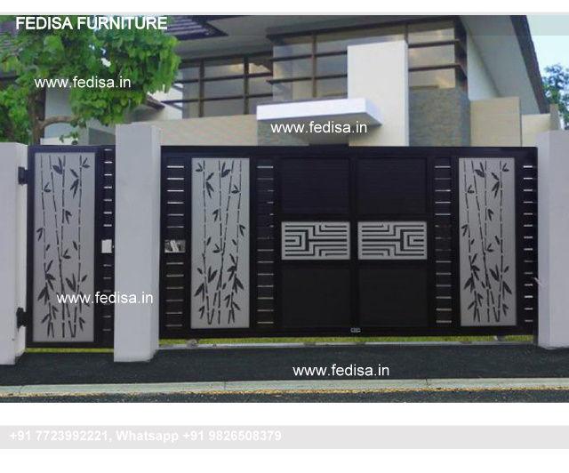 New Gate Design Steel Square Pipe Gate Design Modern Front Wall And ...