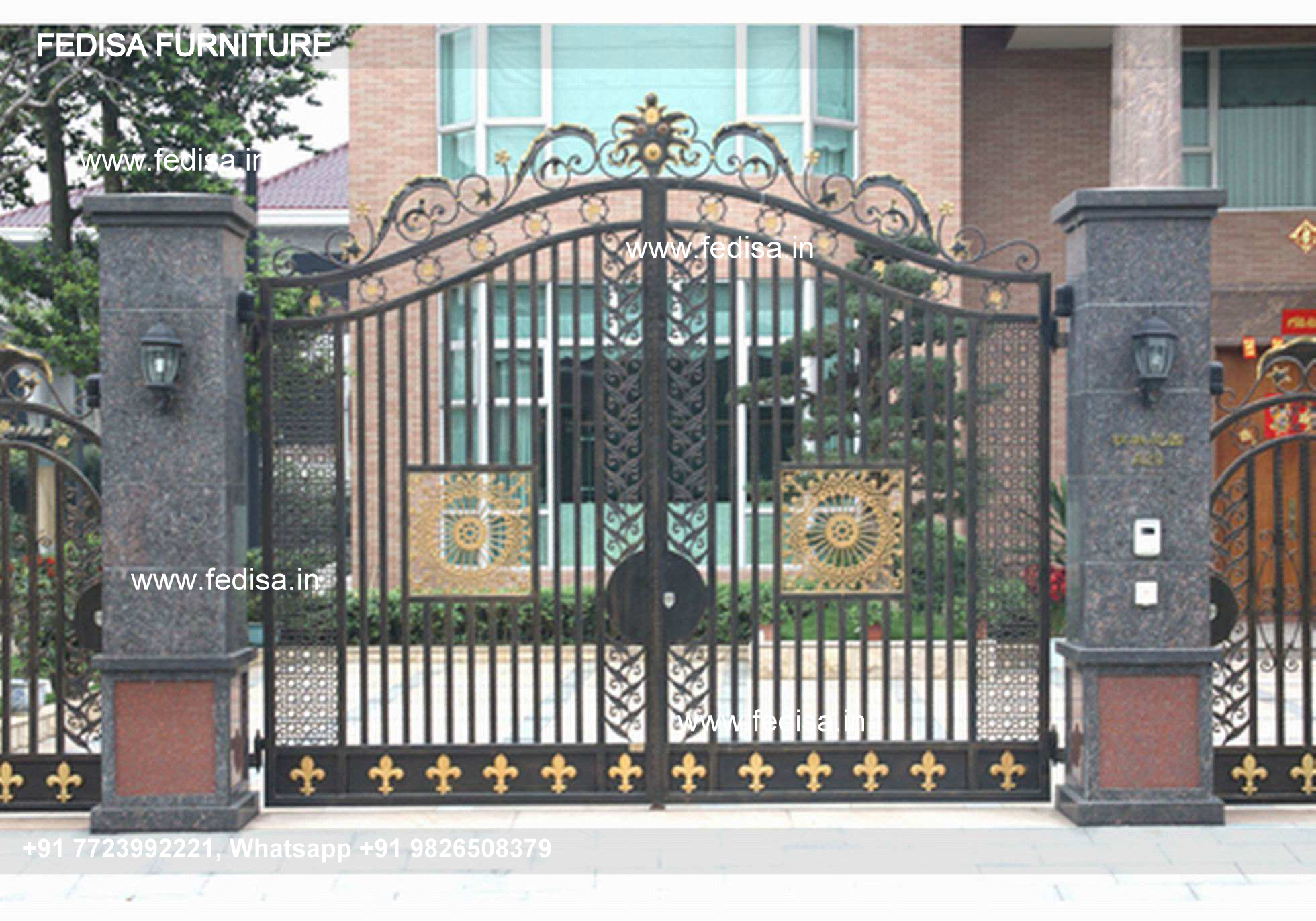 New Main Gate Design 3155 Modern Iron Fence Designs Gate Ka Parda Pipe ...
