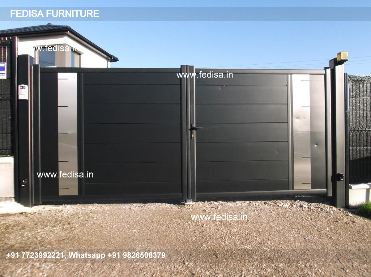 New Slide Gate Design Steel Single Door Gate Design Portico Grill Gate ...