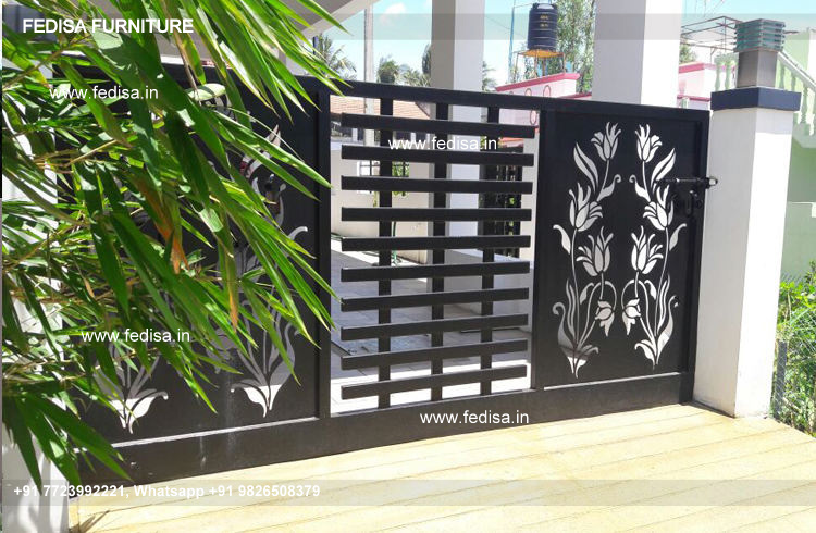 Parda Ka Design Modern Metal And Wood Fence Simple Pipe Gate Design ...